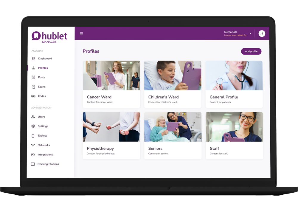 Personalised Digital Content on Shared Tablets |Hublet Solution